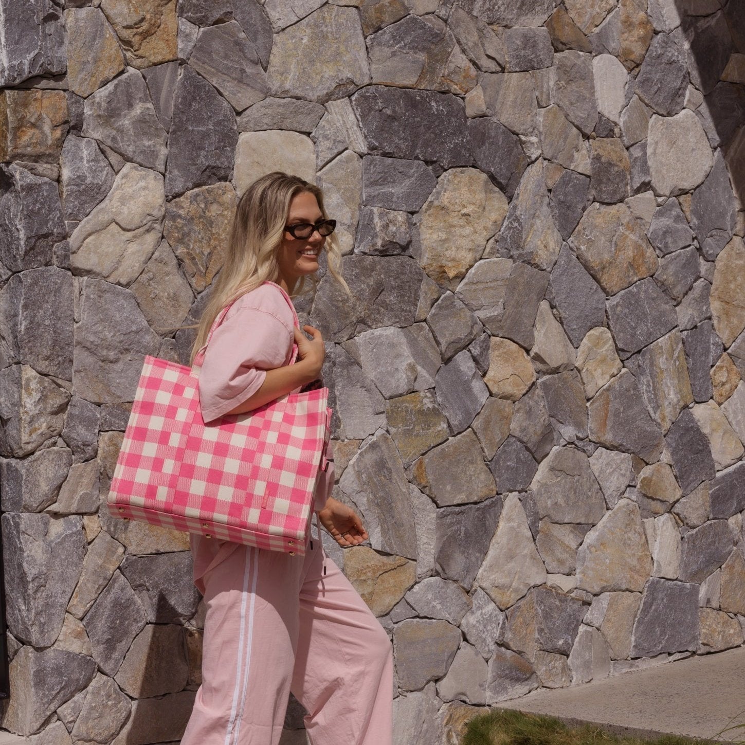 Neon Pink Canvas Tote Bag - Large Carry-all | Bag Bon Maxie – BON MAXIE